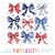 Red White & Blue Bows Seamless Pattern, Patriotic Ribbons Repeat Patten ...