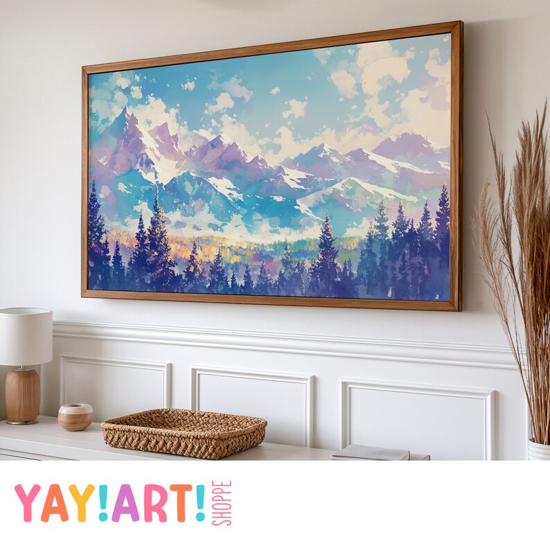 Mountain Landscape TV Art, Screensaver Art, Nature Scenery for Frame TV ...