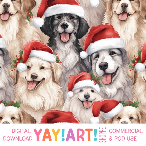 Dogs With Santa Hats - Etsy