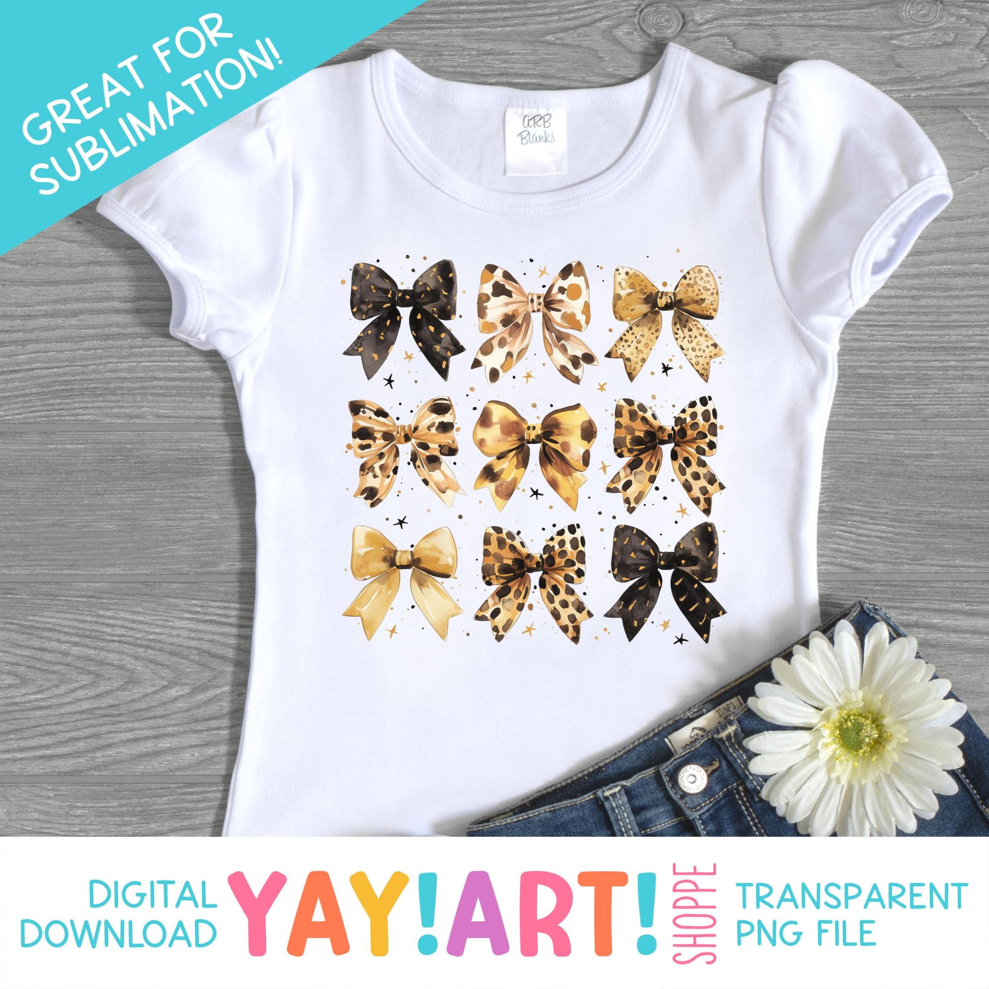 Animal Print Bows Transparent PNG Clipart, Trendy Ribbons Sublimation ...