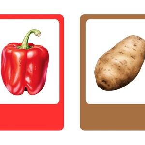 Vegetable Cards, Printable Flashcards, Learning Vegetables, Montessori ...