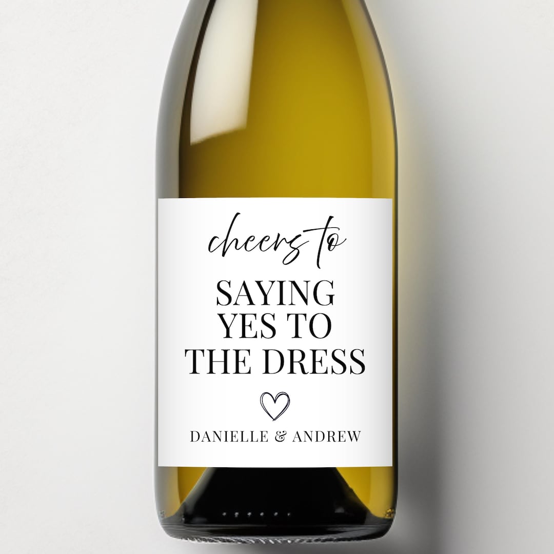 Wedding Planning Wine Label Set, Custom Engagement Gift, Bridal Shower ...