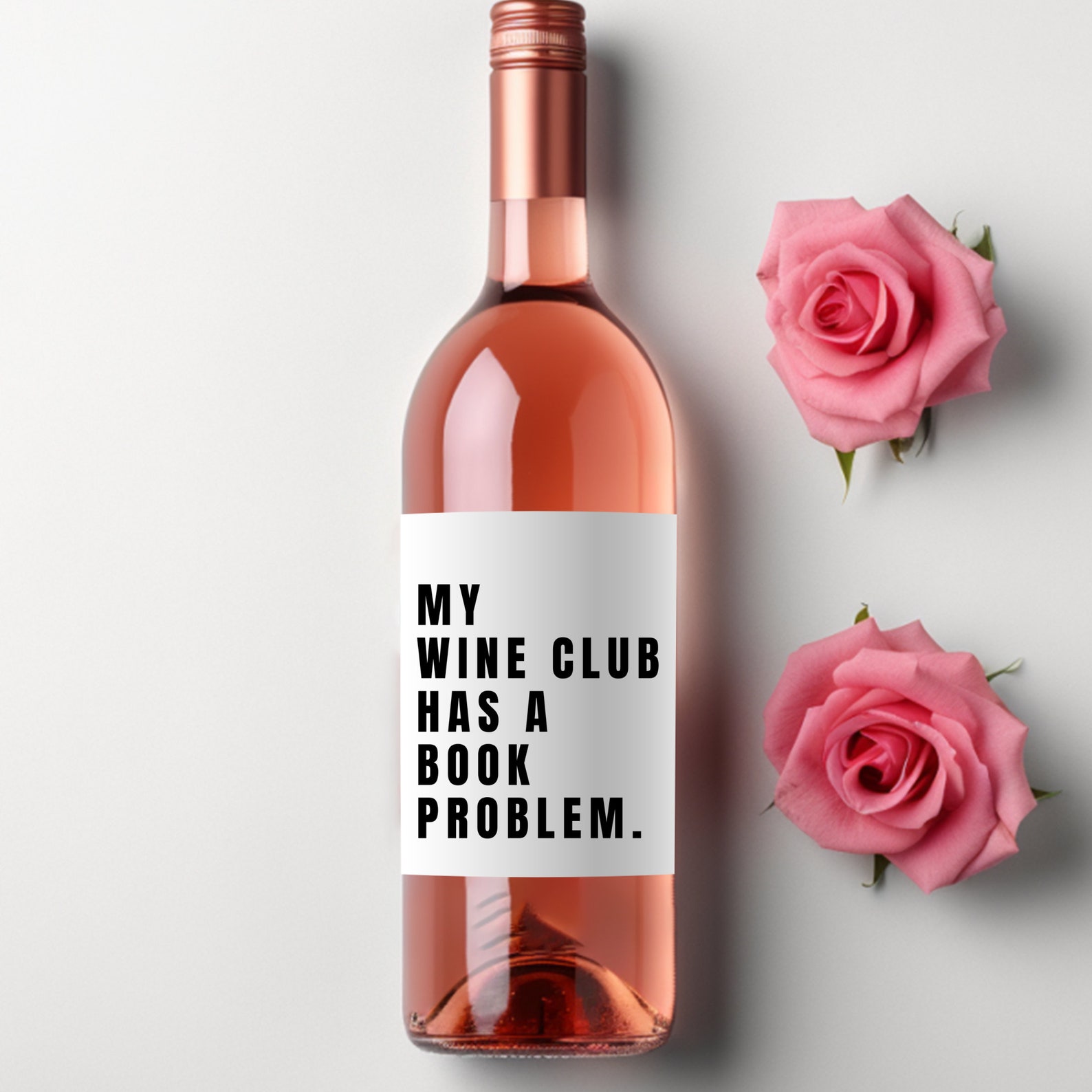 Book Club Wine Label Custom Wine Bottle Gift for Book Lover Present ...