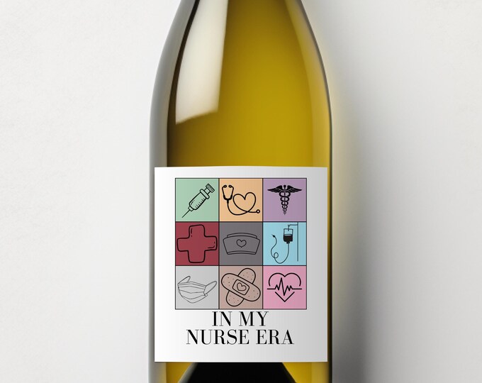 Pairs Well With a Nursing Degree Wine Label, Nursing School Graduation ...
