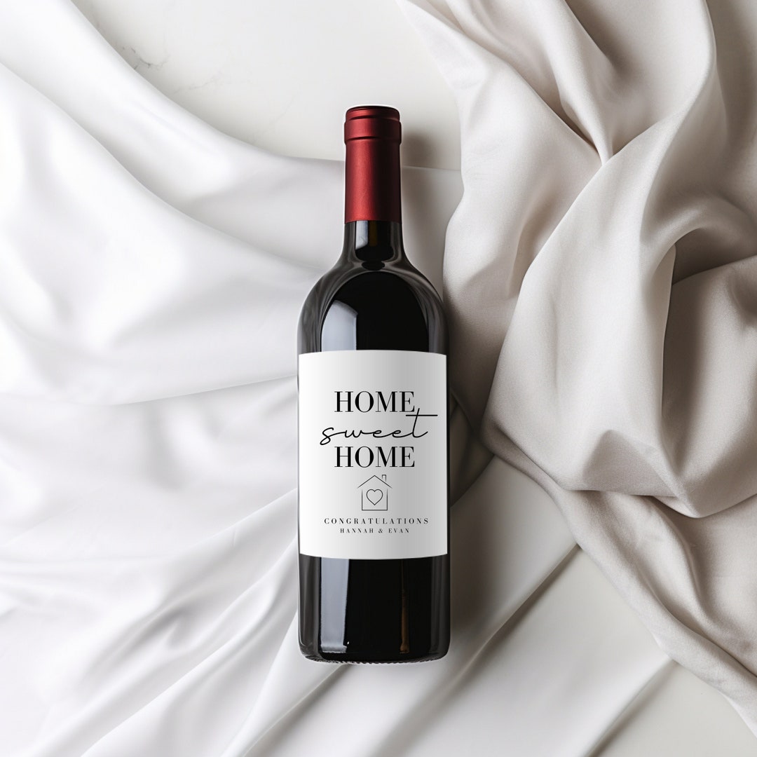 New Home Wine Label Realtor Gift First Time Home Buyer Gift House ...