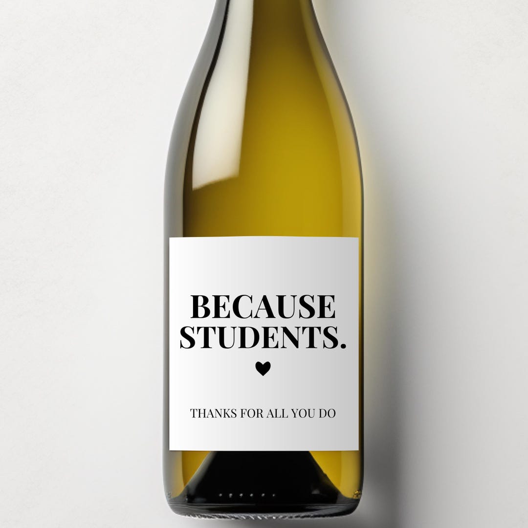Funny Teacher Wine Label, Personalized Educator Appreciation Gift for ...