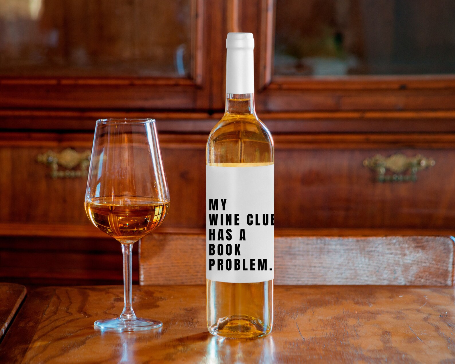 Book Club Wine Label Custom Wine Bottle Gift for Book Lover Present ...
