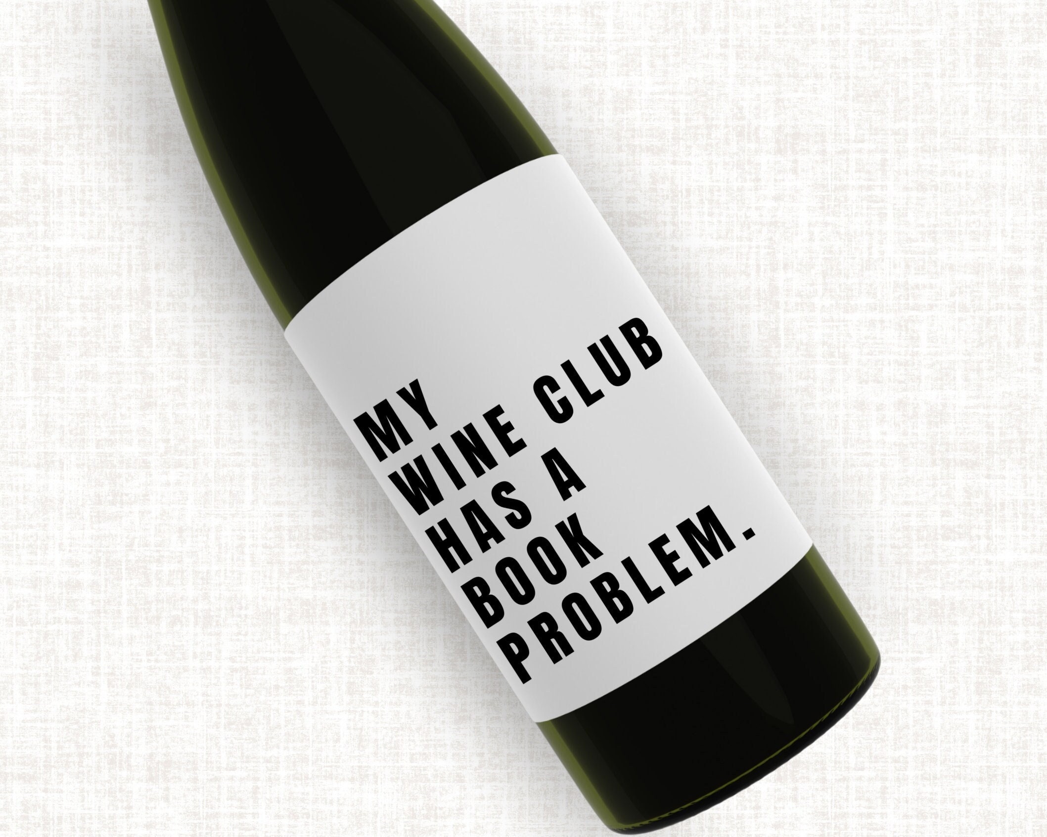 Book Club Wine Label Custom Wine Bottle Gift for Book Lover Present ...