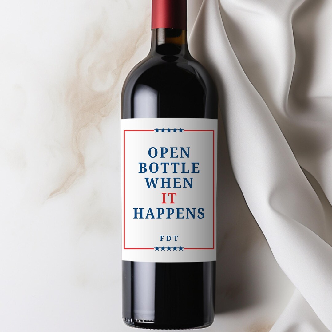 Anti Trump Custom Wine Label: Funny Political Gift for Democrats ...