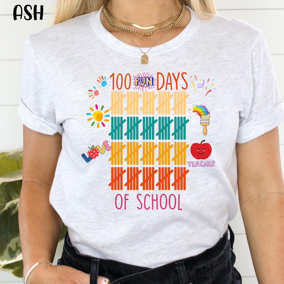 Teacher School 100th Day of Fun Jersey Tee, 100 Days of School Shirt ...