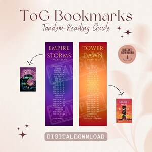 Throne of Glass Tandem Read Bookmarks Ombre | DIGITAL - Etsy