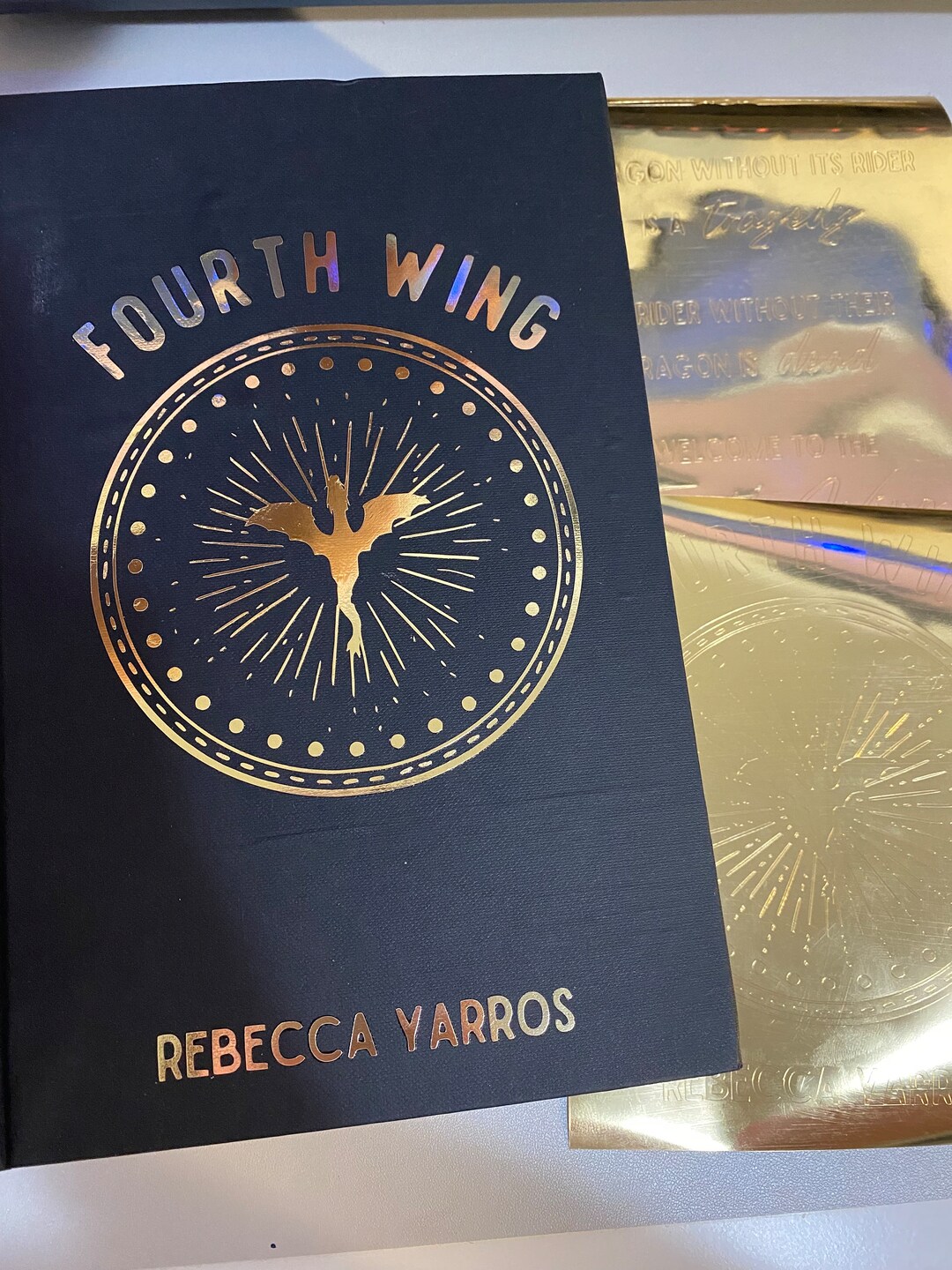 Fourth Wing Vinyl Decal DIY Golden Foil Cover Tiktok book - Etsy Norway