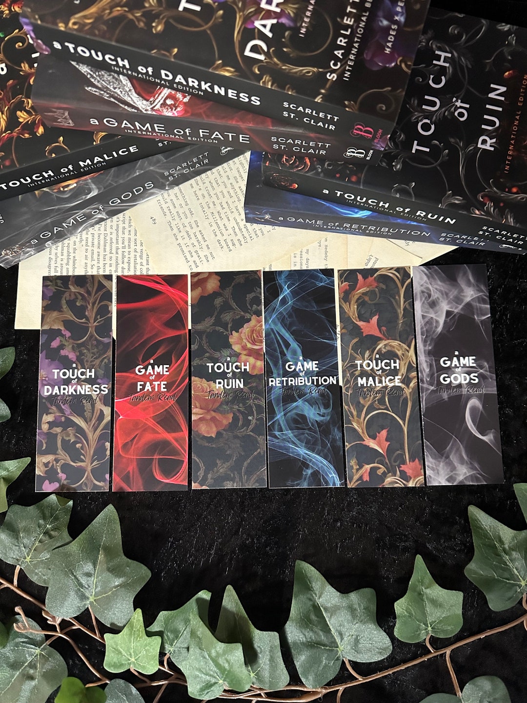 Hades X Persephone Tandem Read Bookmarks 6 Book Set Scarlett St.clair ...