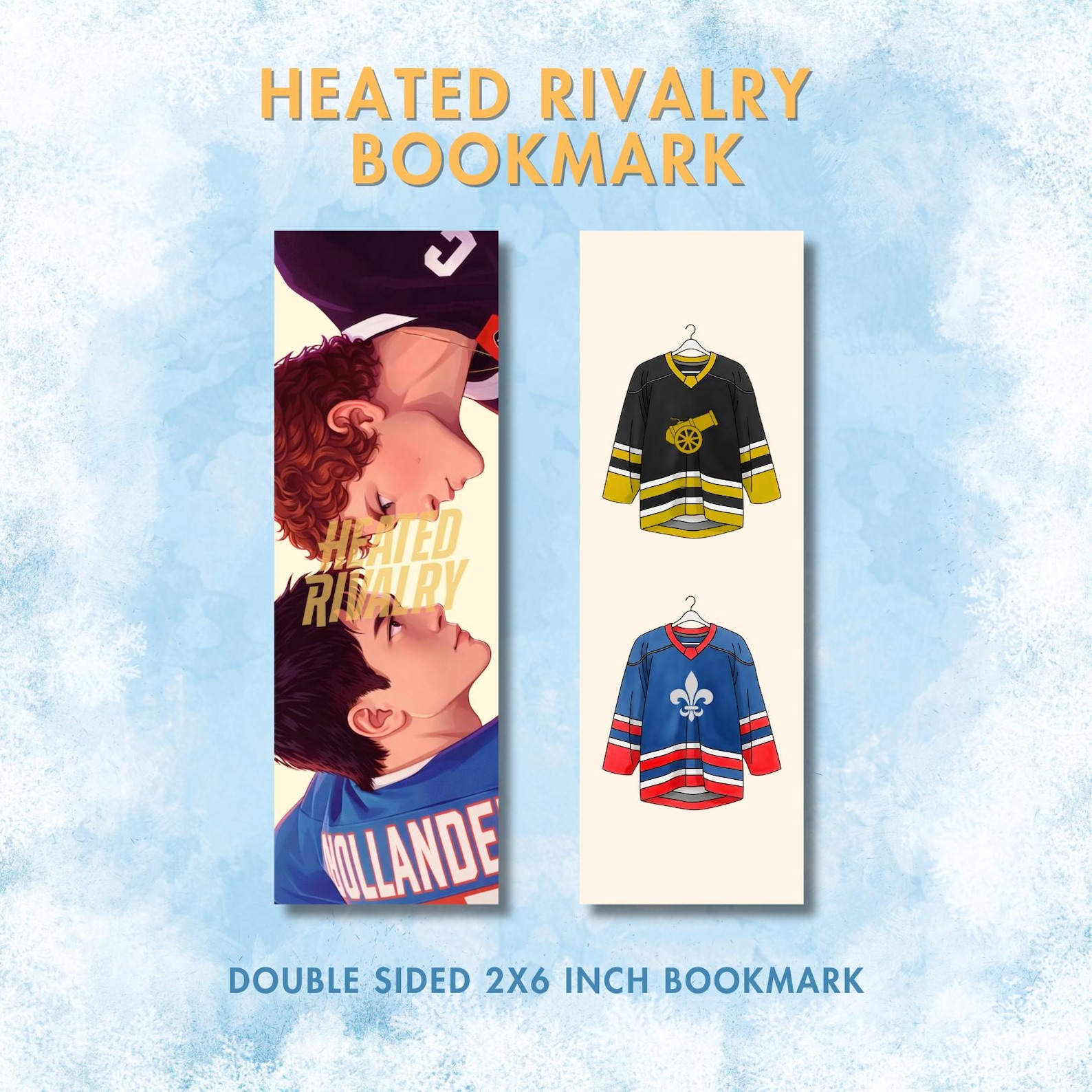 Heated Rivalry Inspired Illustrated Bookmark | Hockey Romance Accessory ...