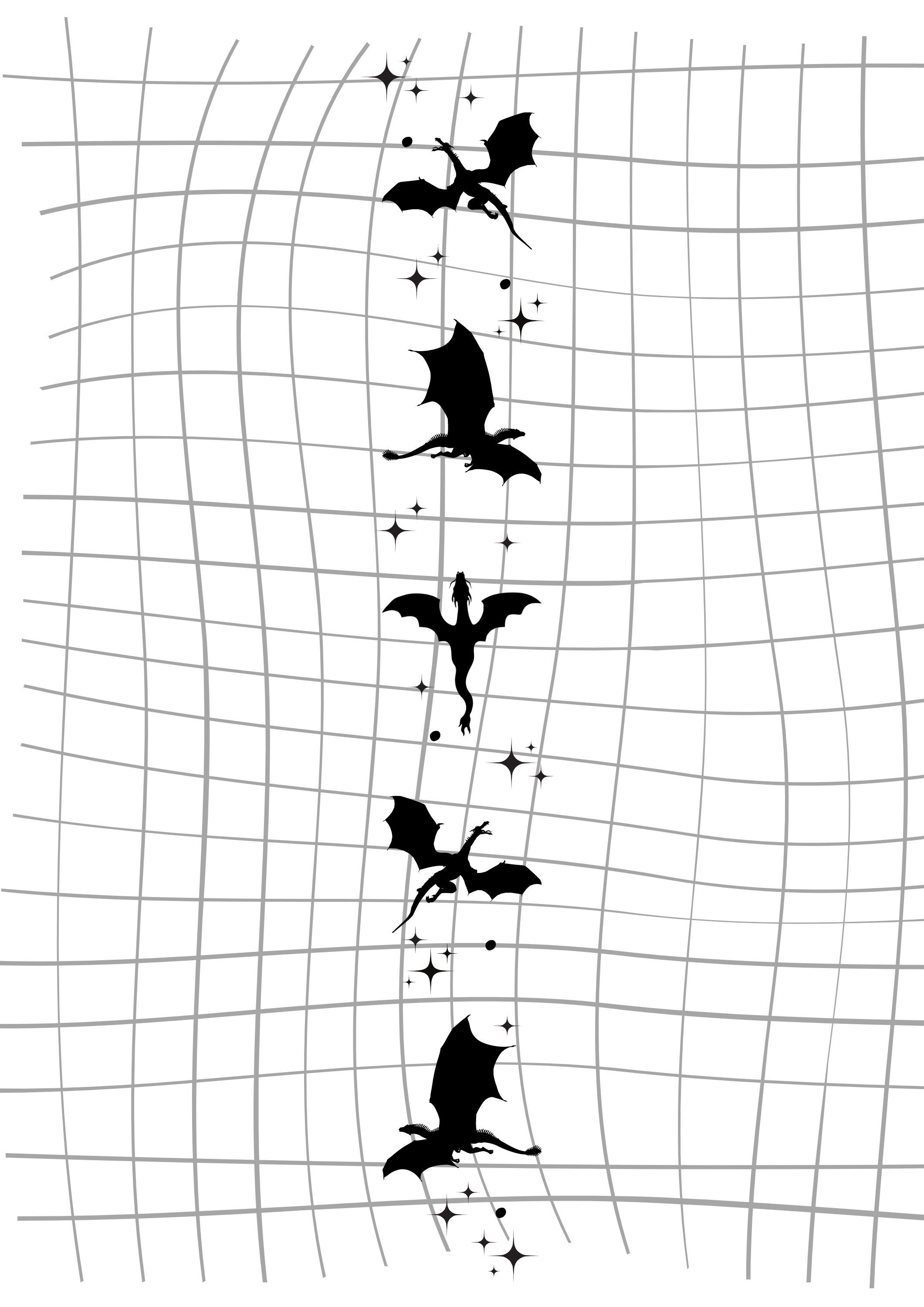 Fourth Wing Dragon Digital Stencil SVG - Etsy UK