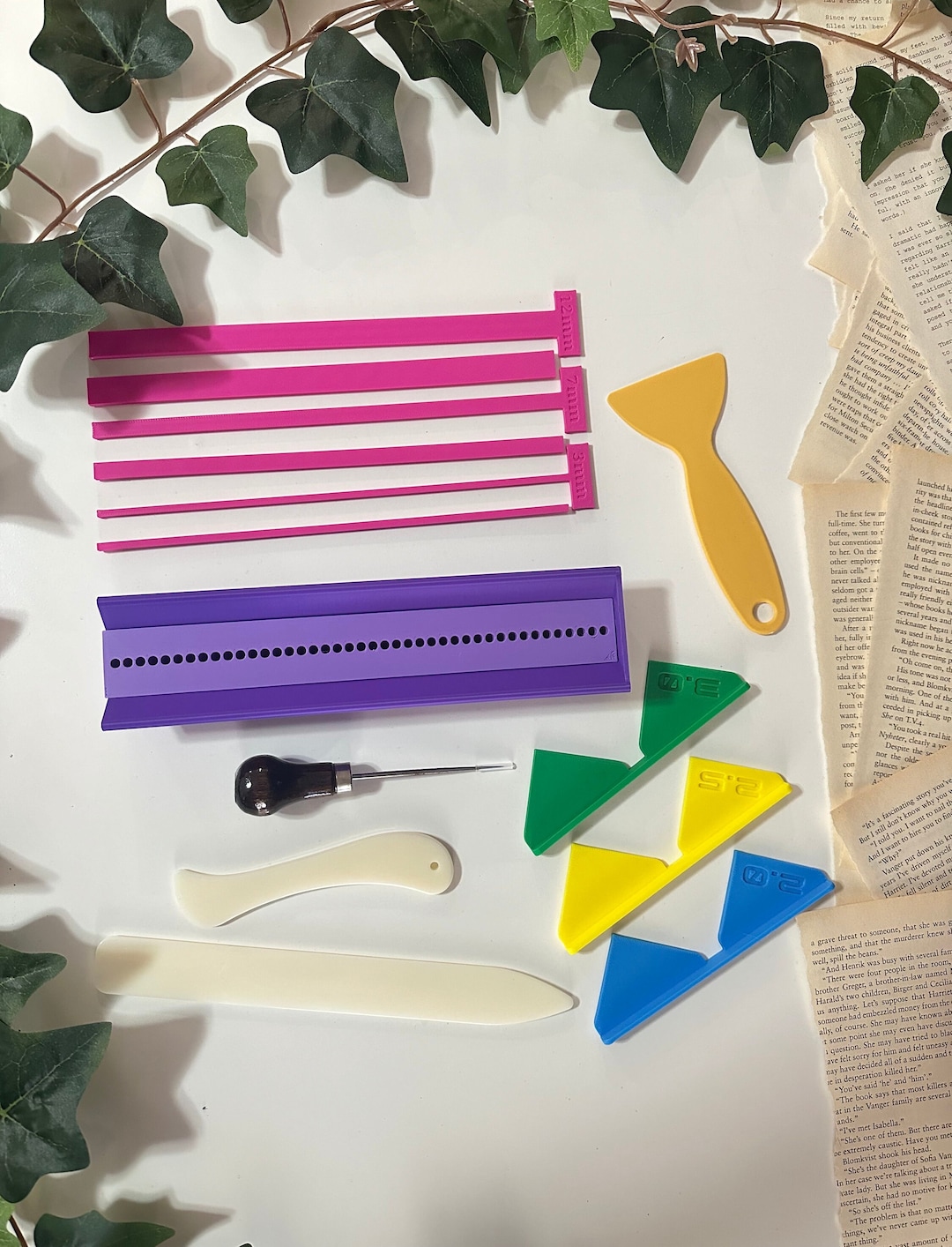 Bookbinding Tool Set Kit | Rebinding | Signature Guide | Corner Cutter | T-bar and Spacer - Etsy