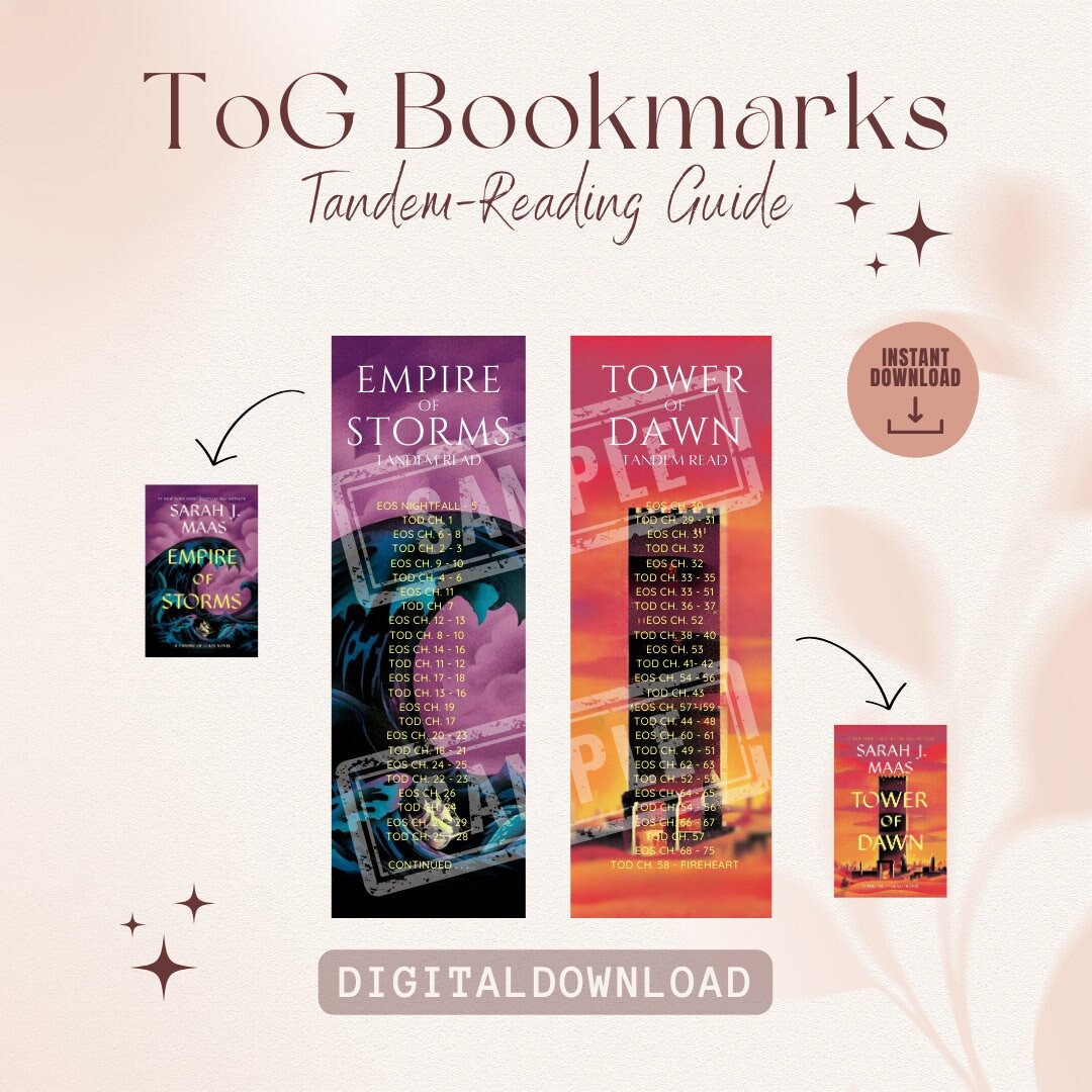 Throne of Glass Tandem Read Bookmarks | DIGITAL DOWNLOAD | Sarah J Maas ...
