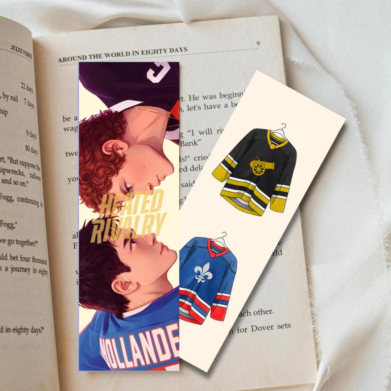 Heated Rivalry Inspired Illustrated Bookmark | Hockey Romance Accessory ...