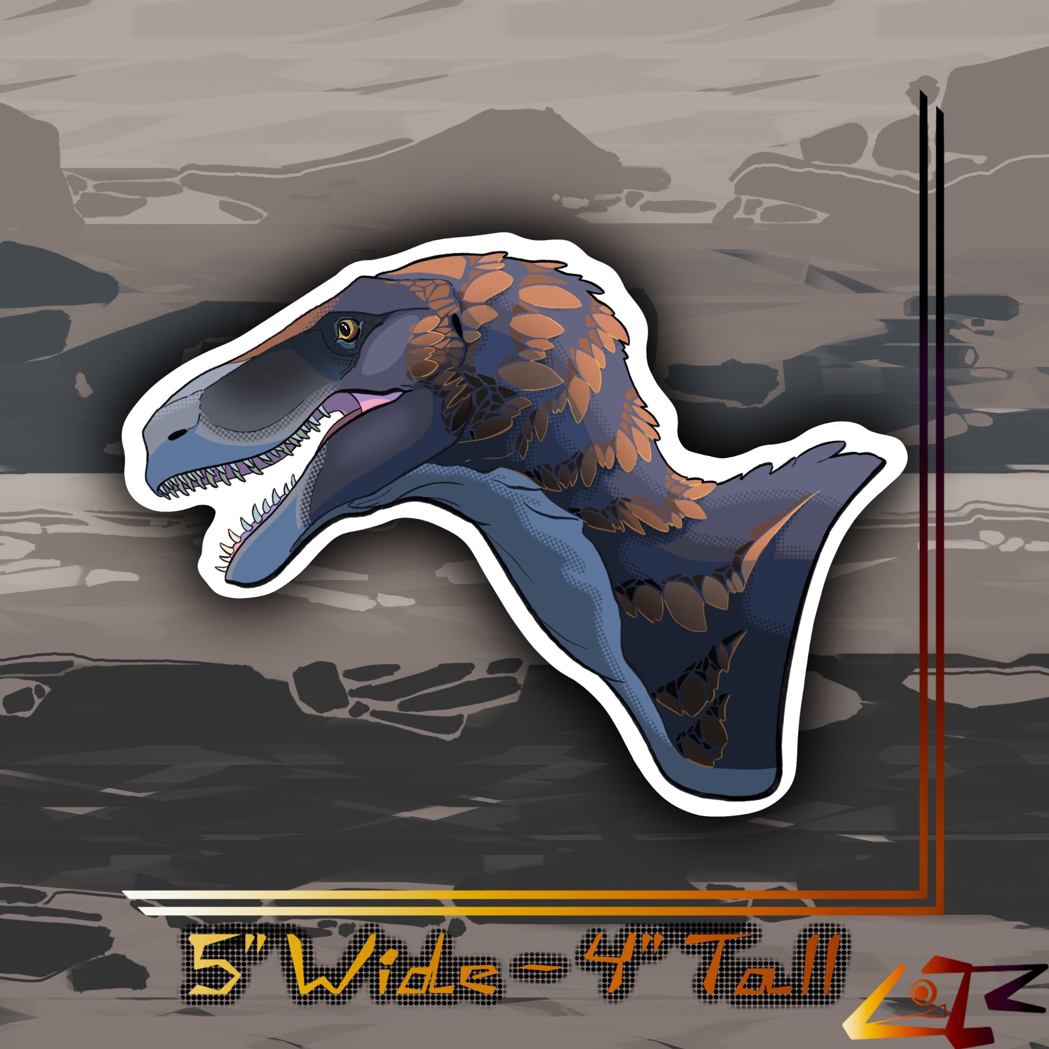 Stickersaurians: Cretaceous - Utahraptor | Utahraptor Sticker, Dinosaur ...