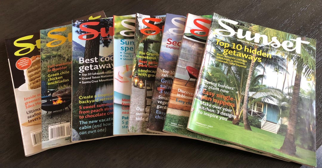 Sunset Magazines 2007 (8 Issues) - Etsy