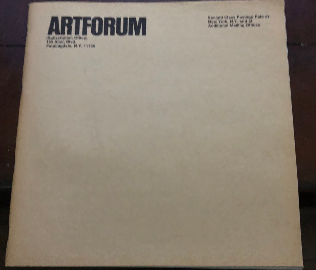 Vintage Artforum Magazine January 1974 - Etsy