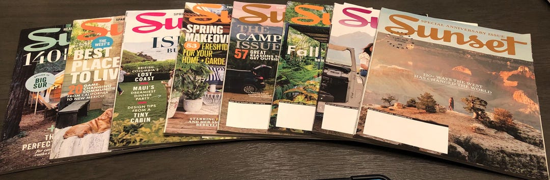 Sunset Magazines 2018 (8 Issues) - Etsy