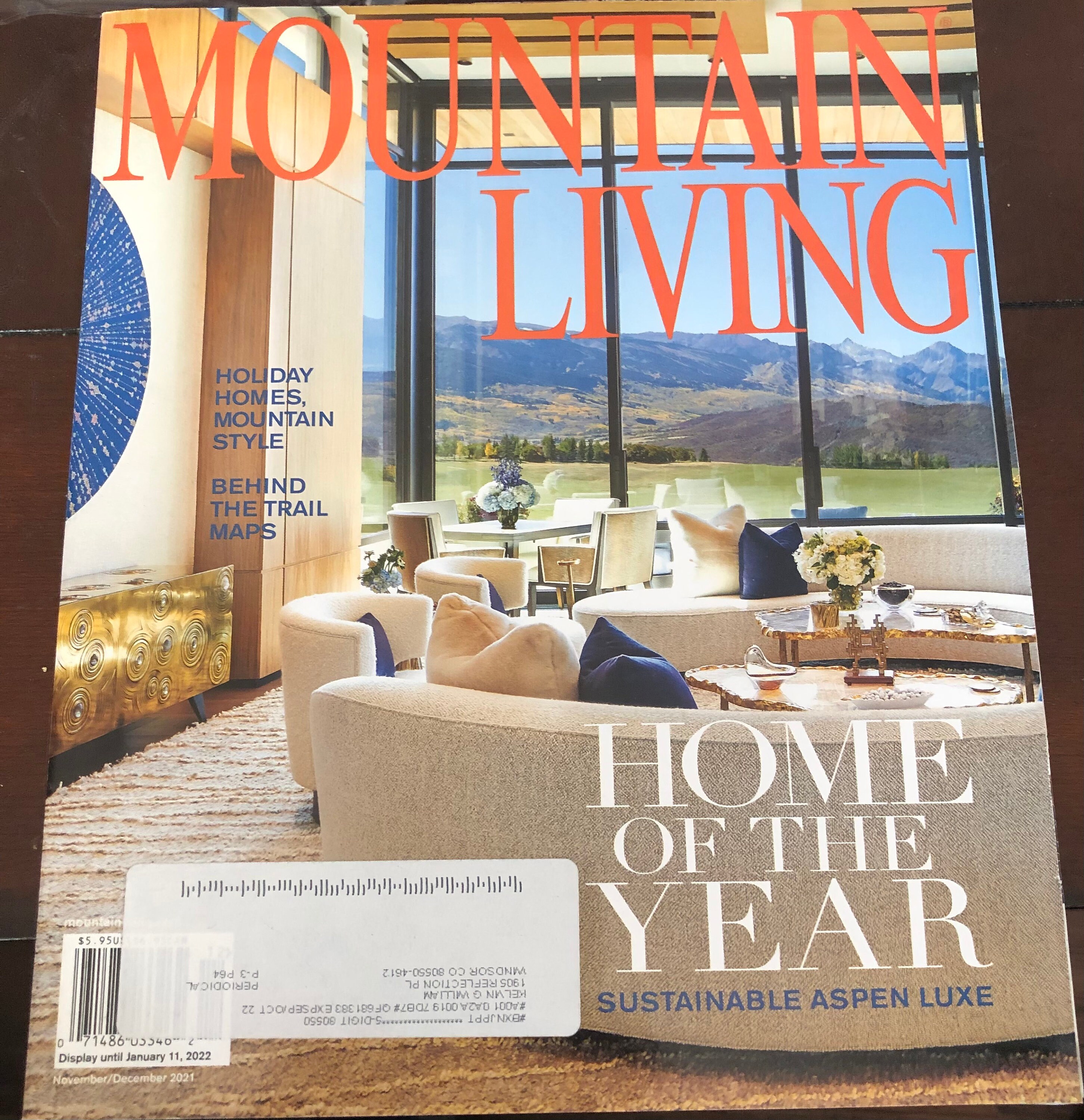 Mountain Living Magazine Home of the Year November December 2021 - Etsy