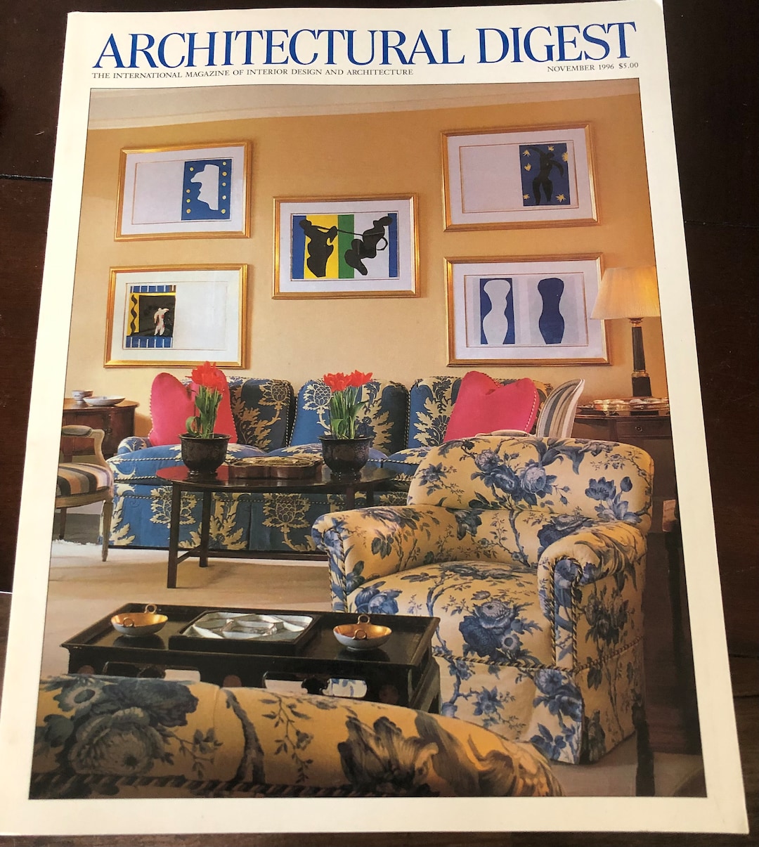 Vintage Architectural Digest Magazine November 1996 - Etsy
