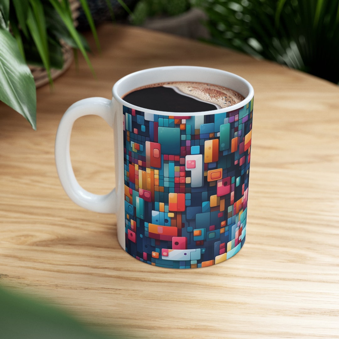 Pixel Art Mugs Retro Coffee Cups Nostalgic Mugs Video Game - Etsy