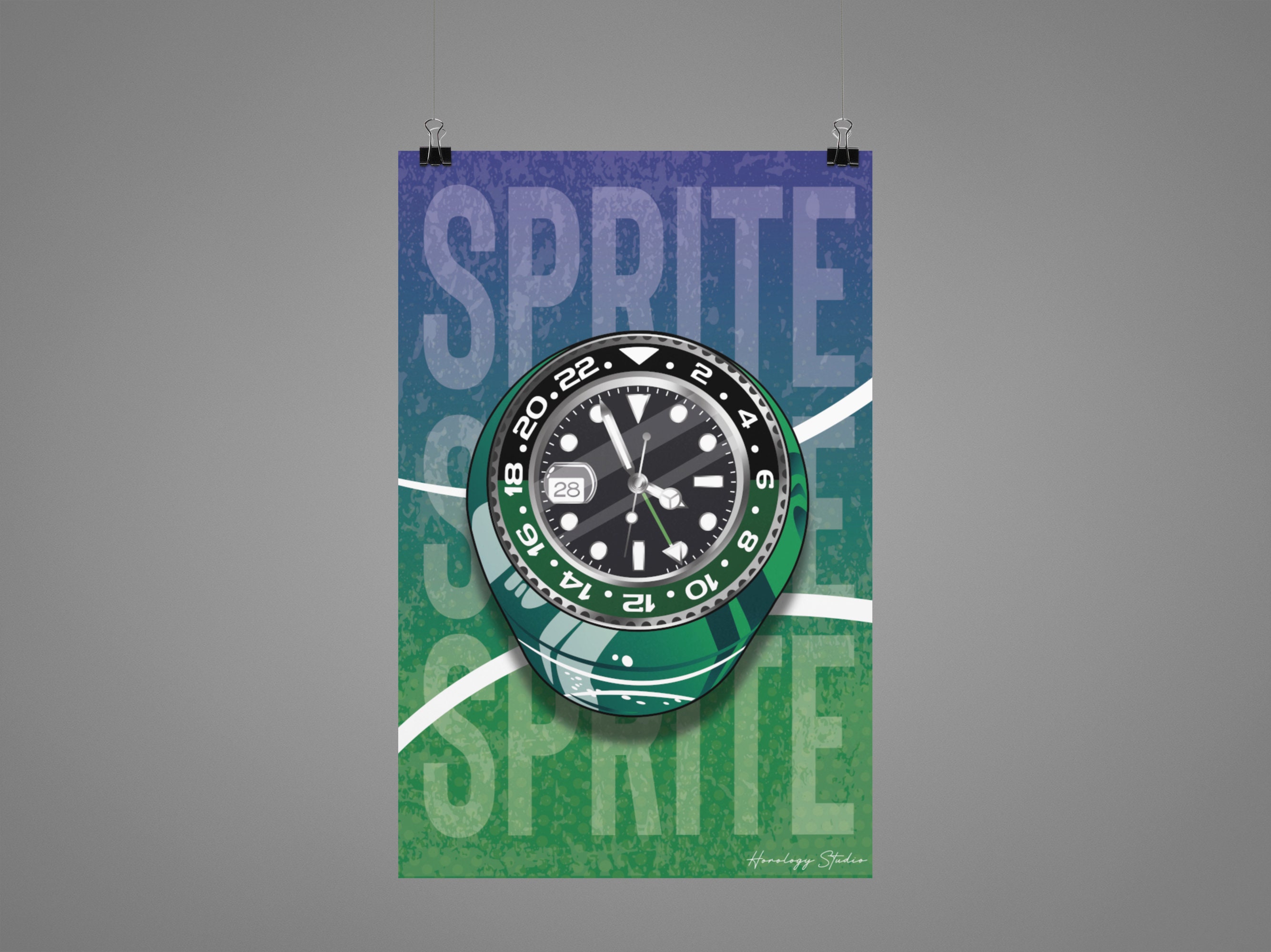GMT Sprite Matte Watch Print, Watch Art, Horology Art, Horology Print ...