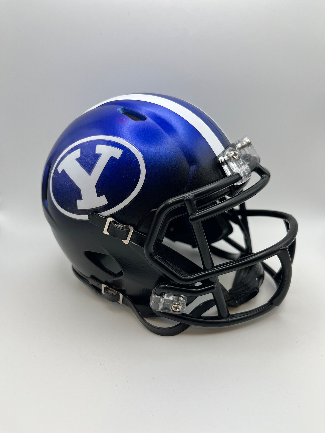 Blackout BYU Mini Football Helmet - Etsy
