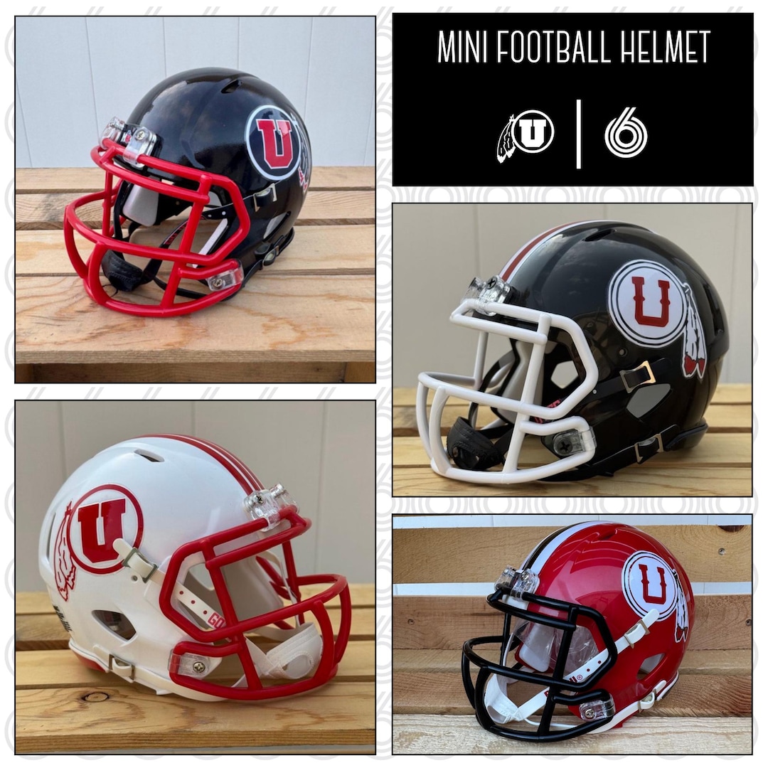 Utah Utes Mini Football Helmet - Drum & Feather - Etsy