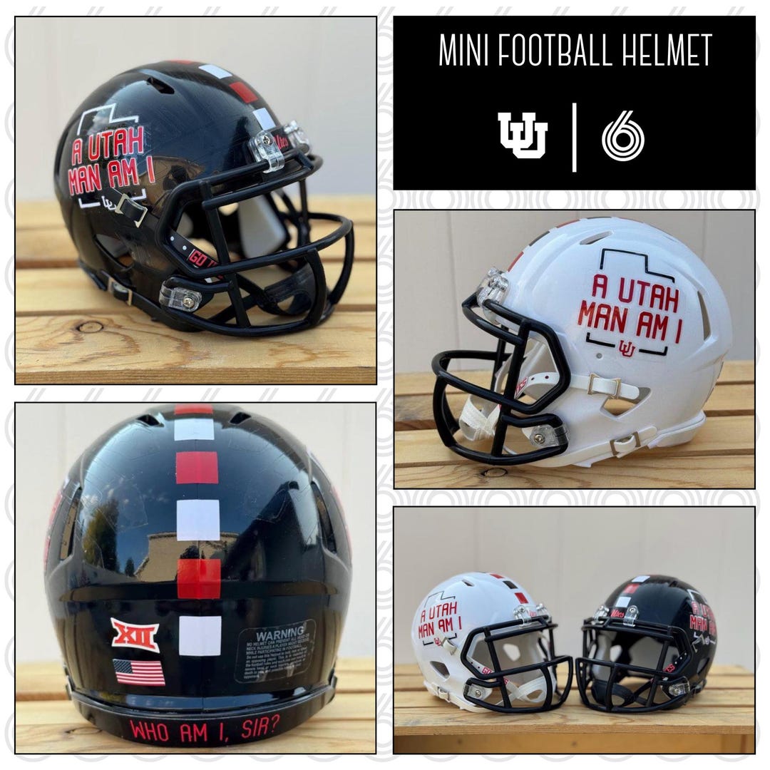 Utah Utes Mini Football Helmet - Utah Man Concept - Etsy