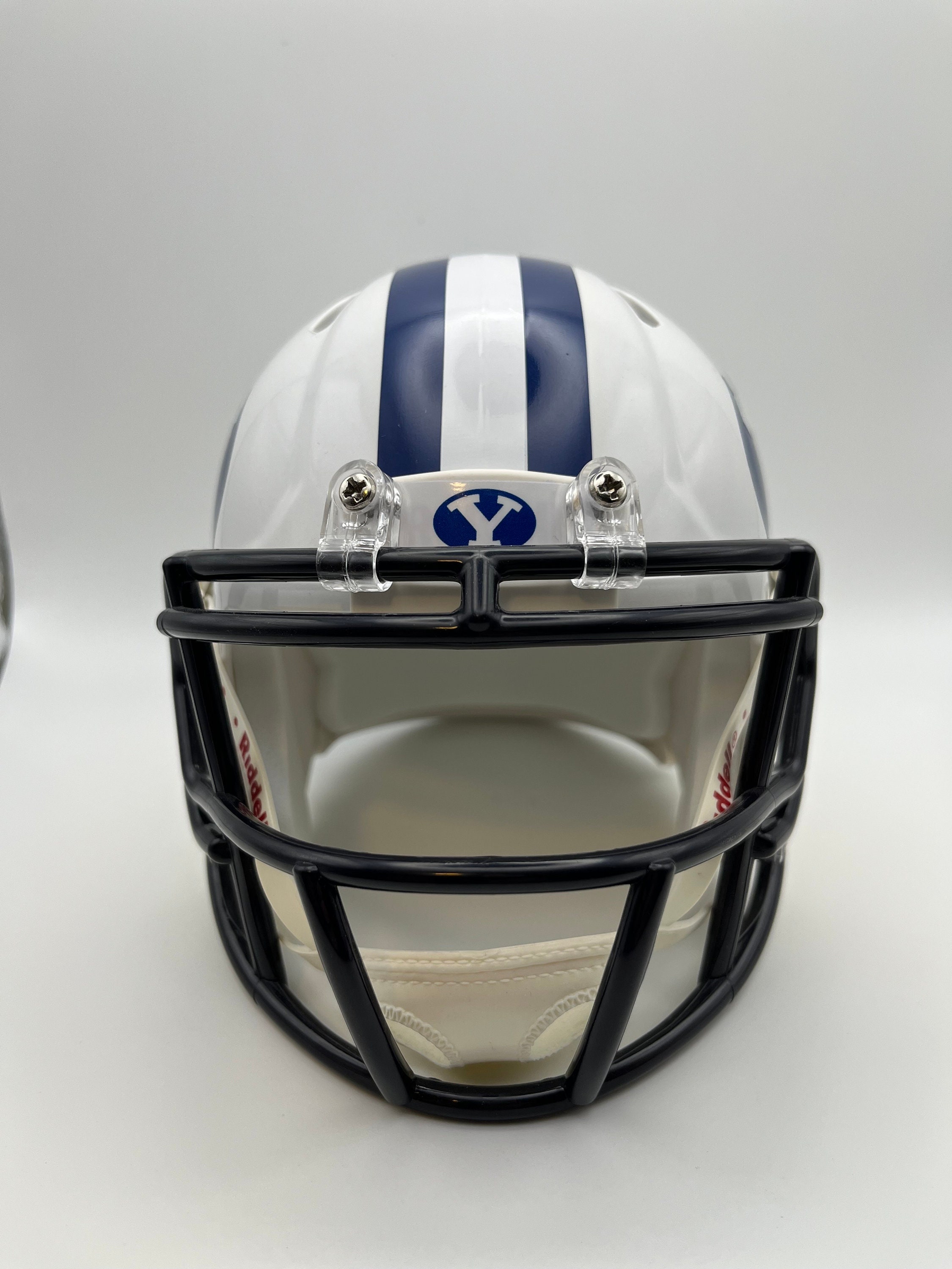 Classic BYU Mini Football Helmet - White/navy - Etsy