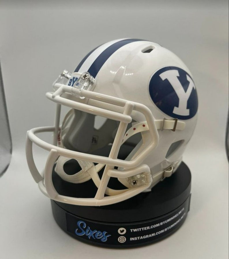 Classic BYU Mini Football Helmet - White/navy - Etsy