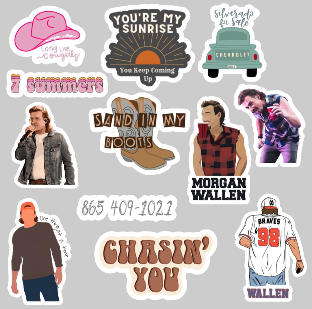 Morgan Wallen Vinyl Stickers, Morgan Wallen, Morgan Wallen Stickers ...