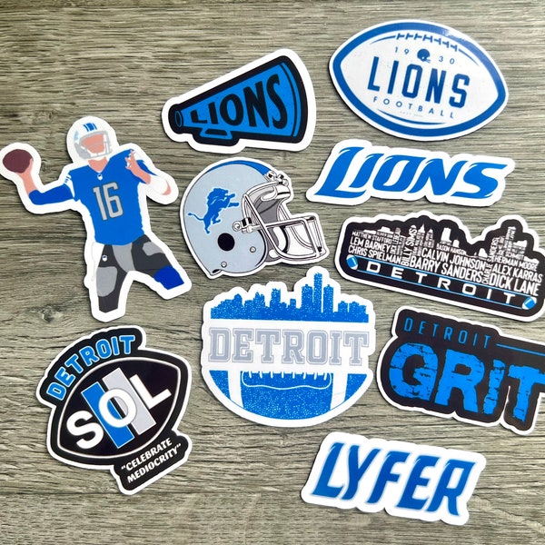 Detroit Lions Stickers - Etsy