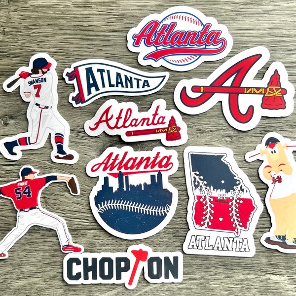 Atlanta Braves Stickers - Etsy