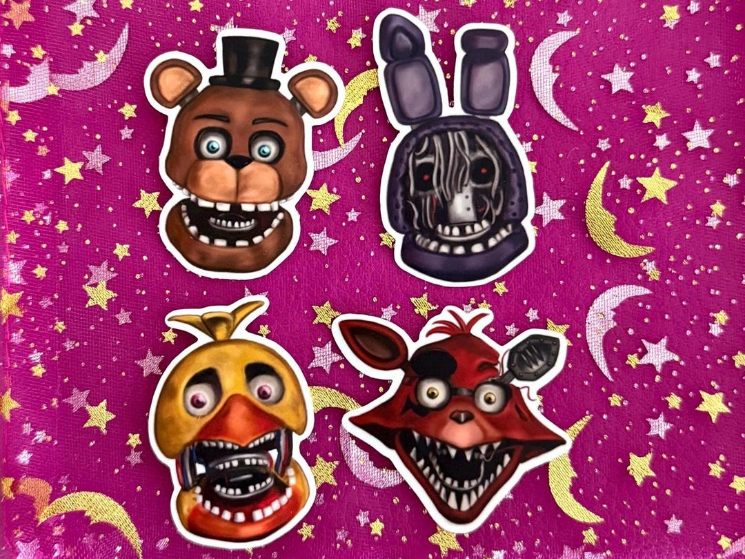 Withered Animatroics FNAF Sticker Set - Etsy