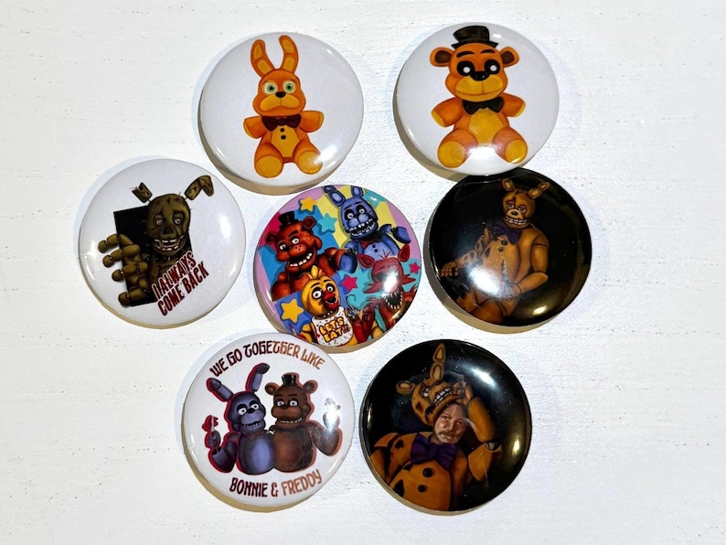 FNAF Assorted Button Badges - Etsy