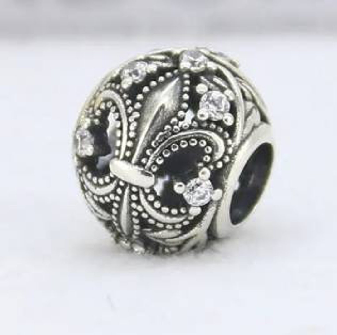 Pandora Sterling Silver Openwork Fleur-de-lis Clear CZ Lucky Vacation ...