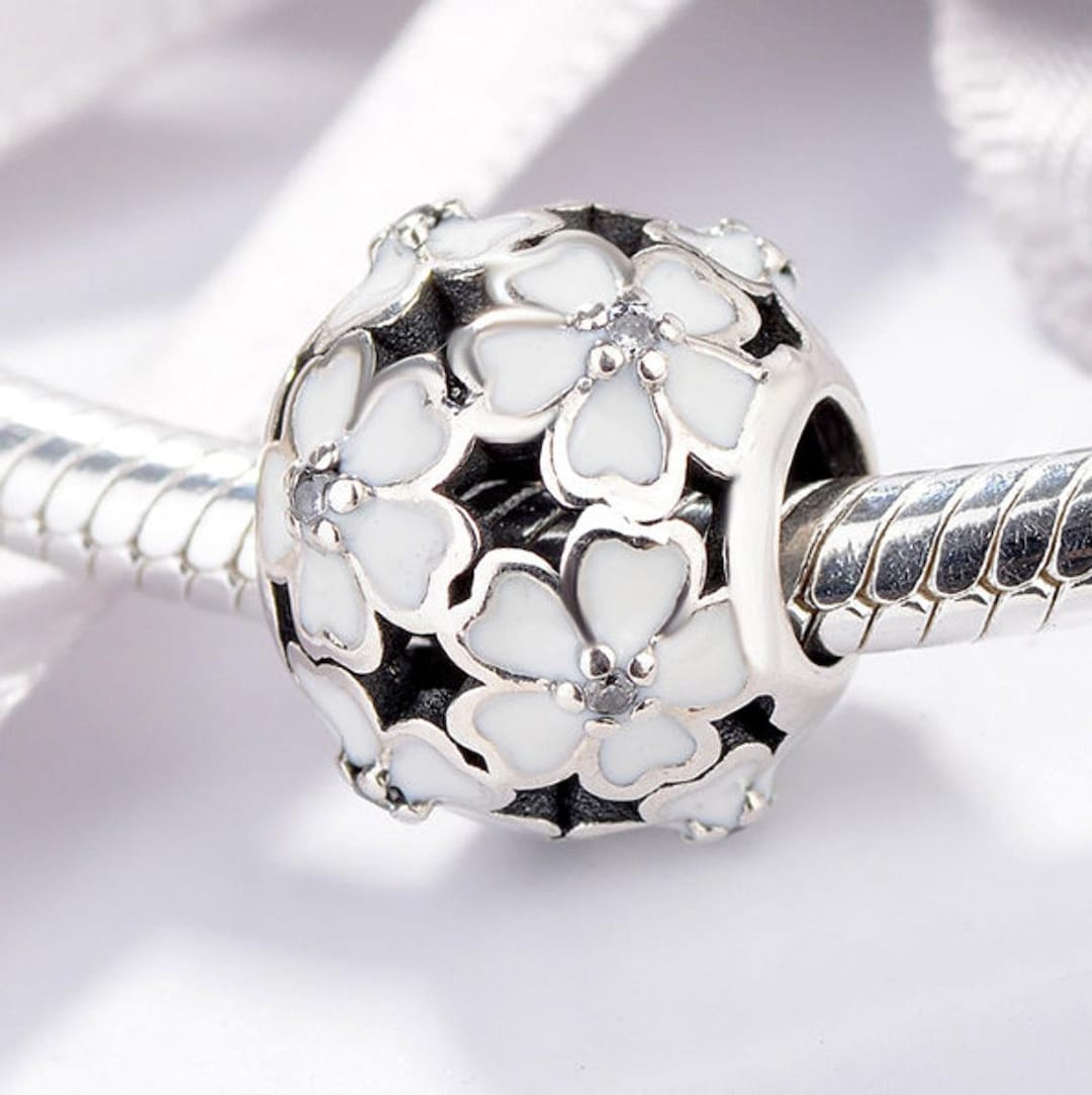 Pandora Charm White Primrose Flower Blossom Enamel Silver Retired Special - Etsy
