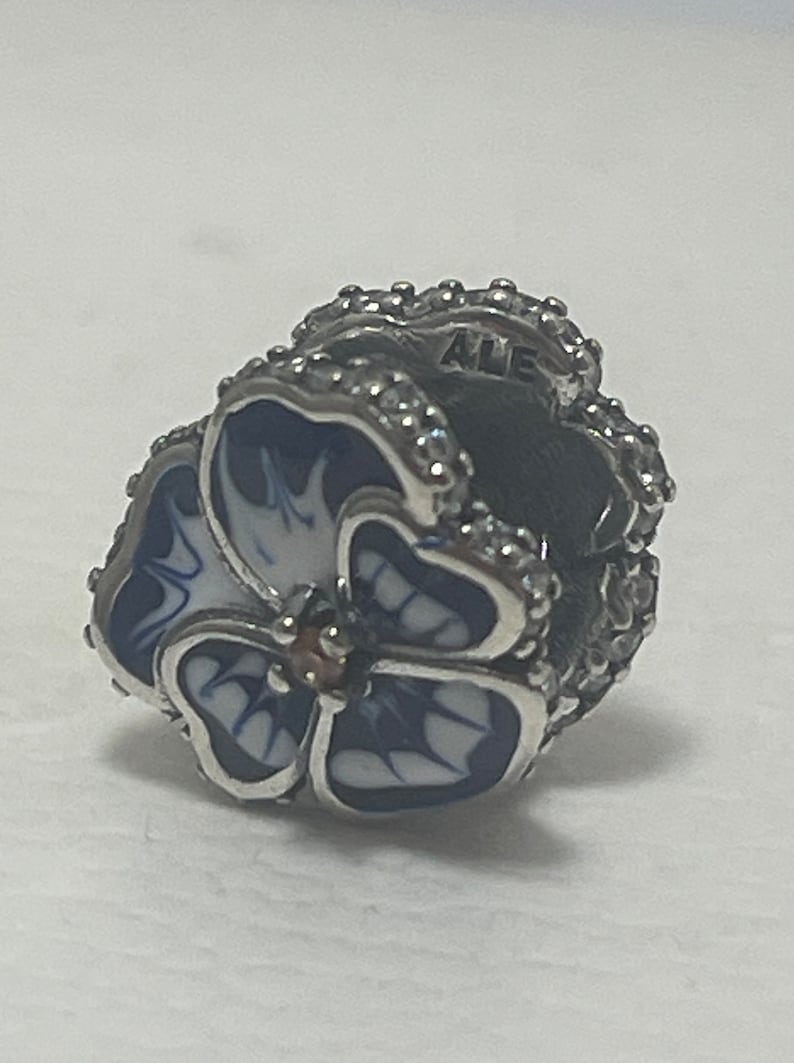 New PANDORA Charm Blue Pansy Flower Christmas Special - Etsy