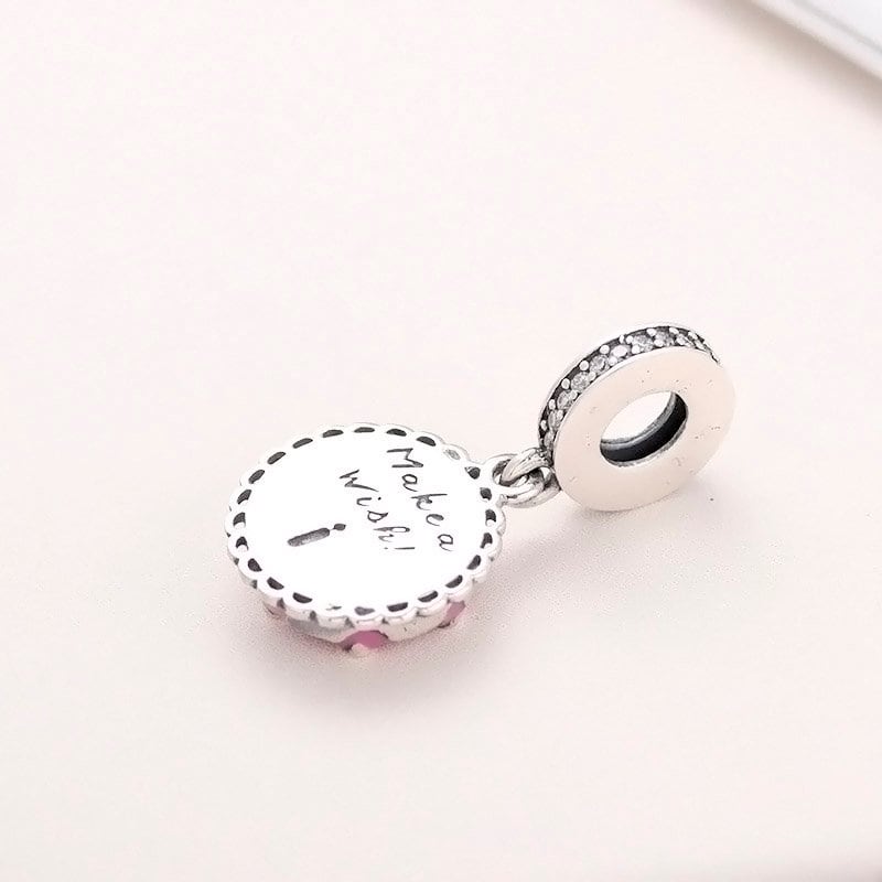 PANDORA Happy Birthday Pink Cake Make a Wish Dangle Bead Charm - Etsy