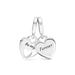 Pair of 2 Pandora Charm 925 Sterling Silver Mother & Daughter Pink ...