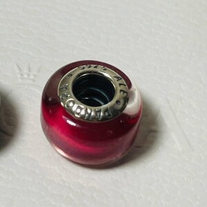 Fancy Red Mini Murano Glass Charm Authentic Pandora Moments Bead W ...
