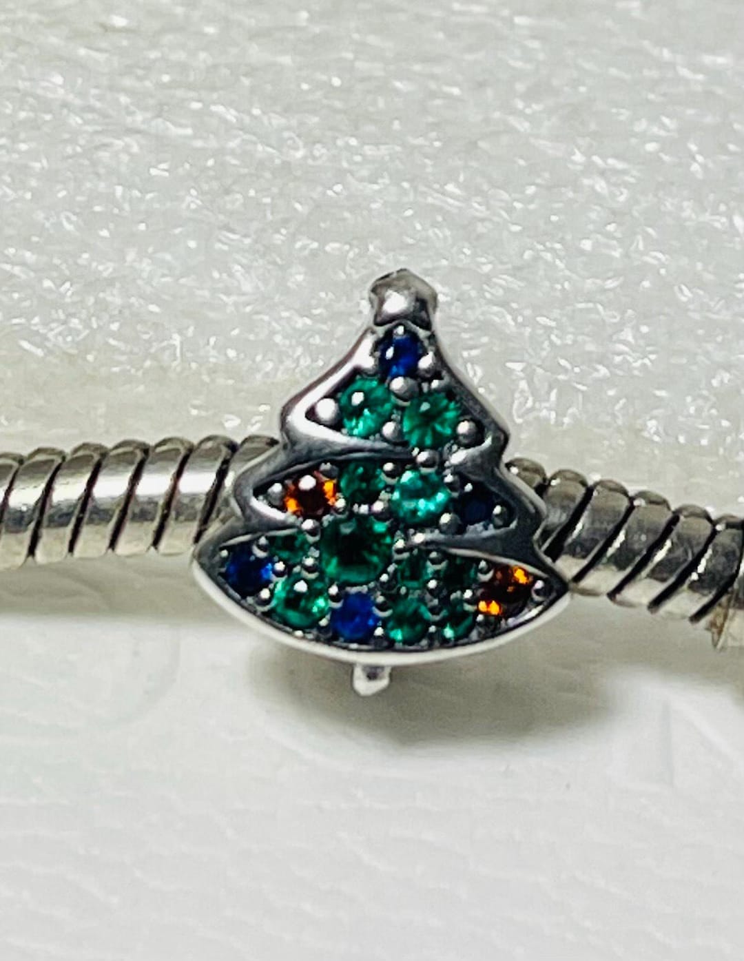 Sparkling Christmas Tree Pandora Charm Silver 925 ALE Crystal Green ...