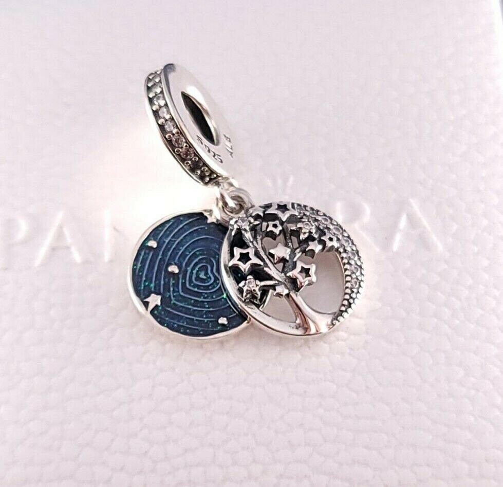 New Pandora Galaxy Stars Moon Love You to the Moon and Back Charm Blue ...