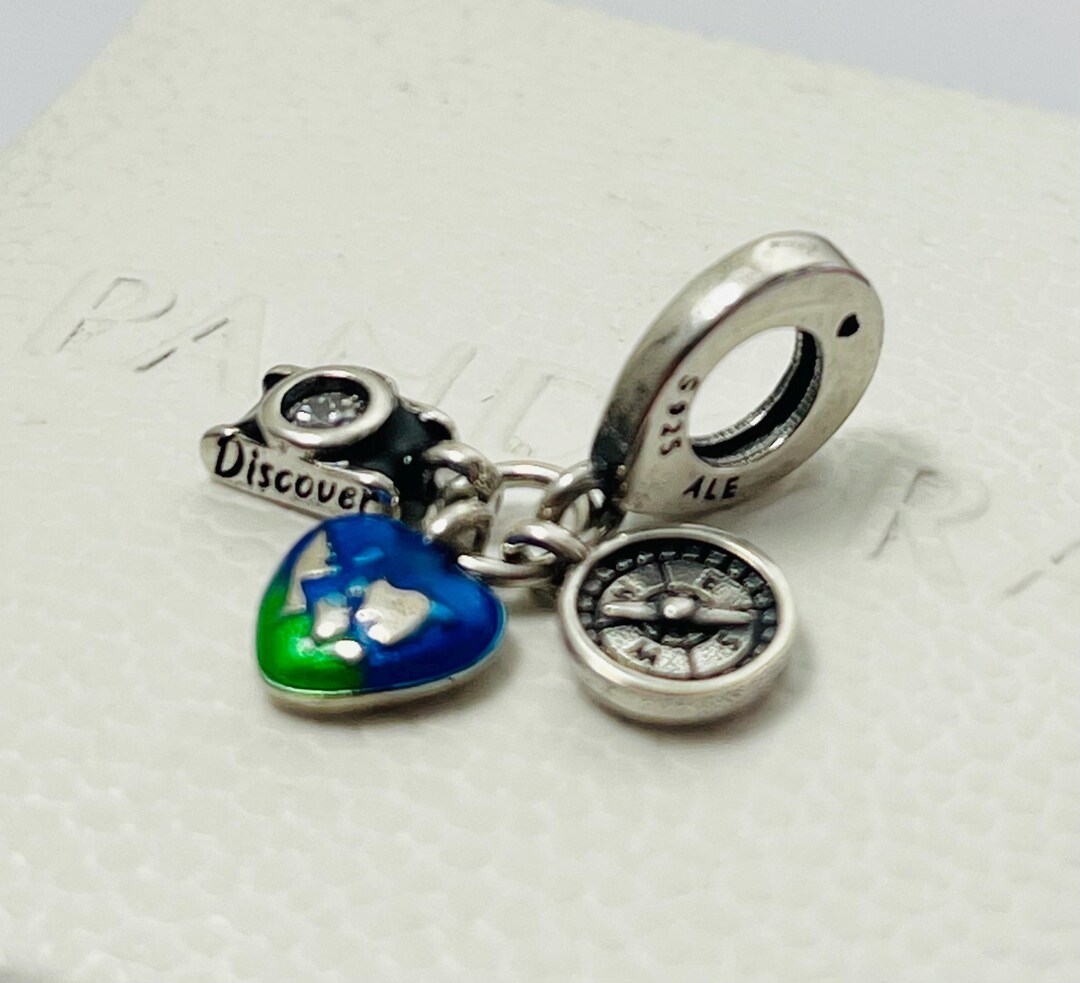 Pandora Charm Camera Heart Compass Holidays Travel Discovery Explore ...