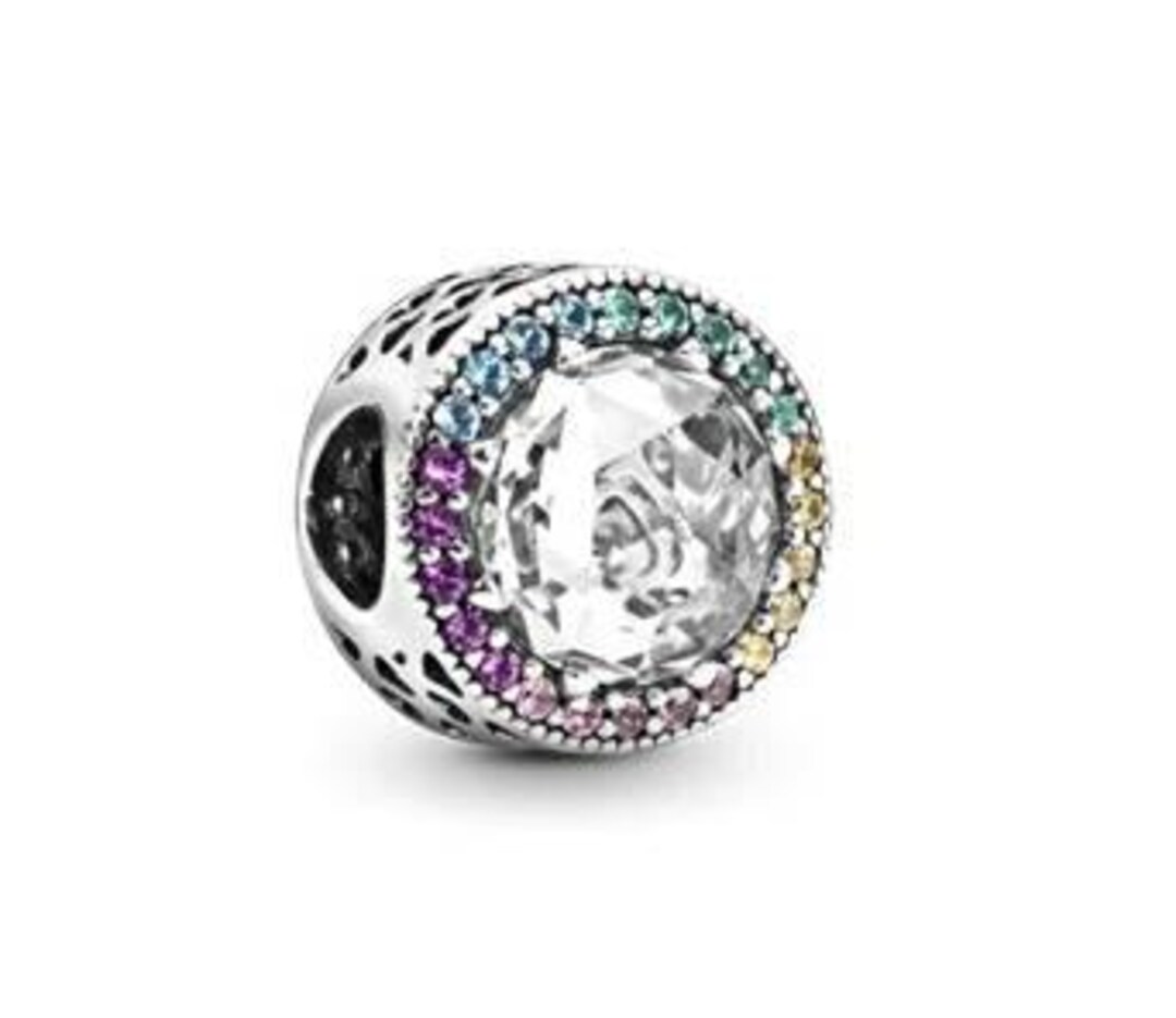 Touch of Color, Radiant Hearts Multi Colored Crystal Clear CZ, Rainbow ...